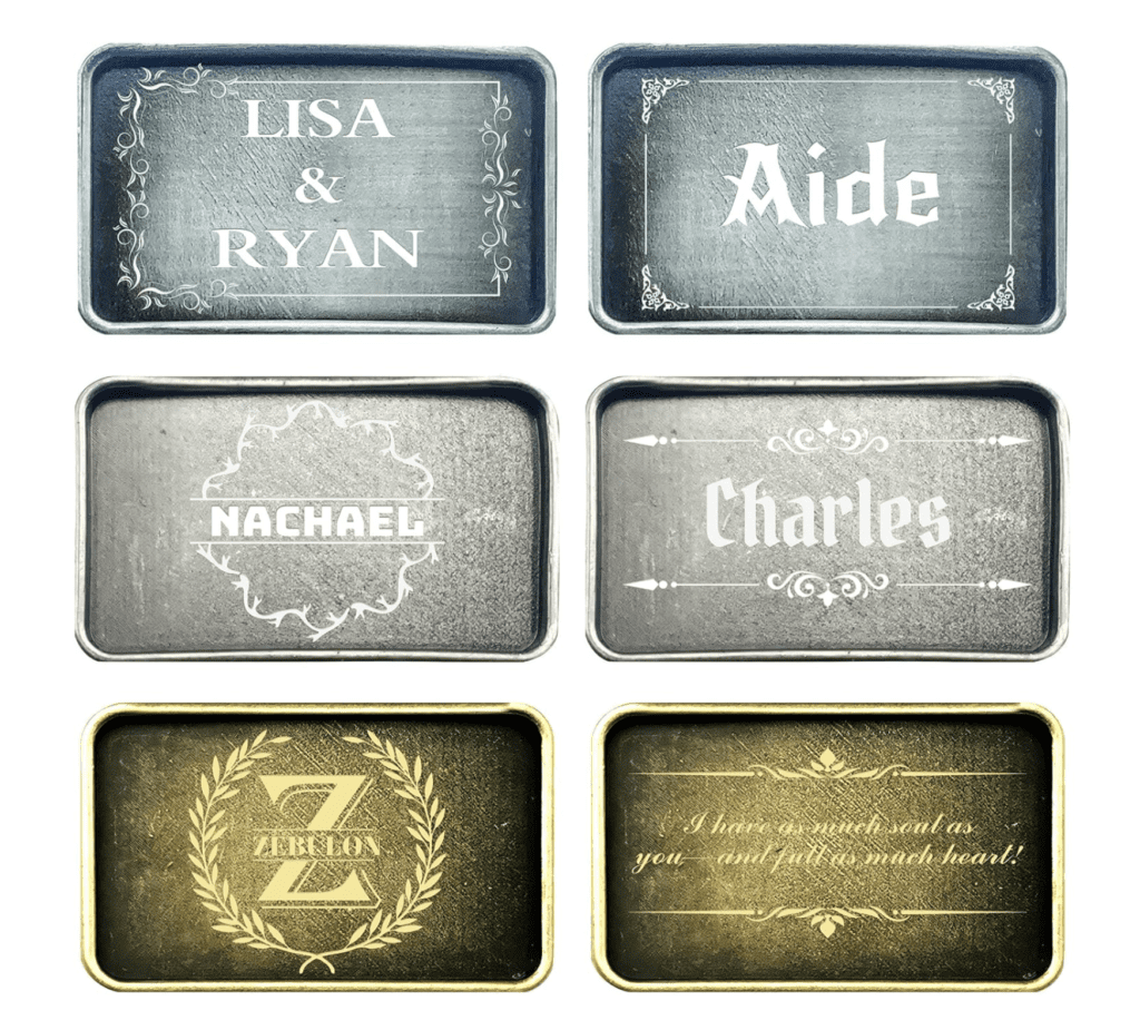 Personalized Belt Buckles - Designer Weddings
